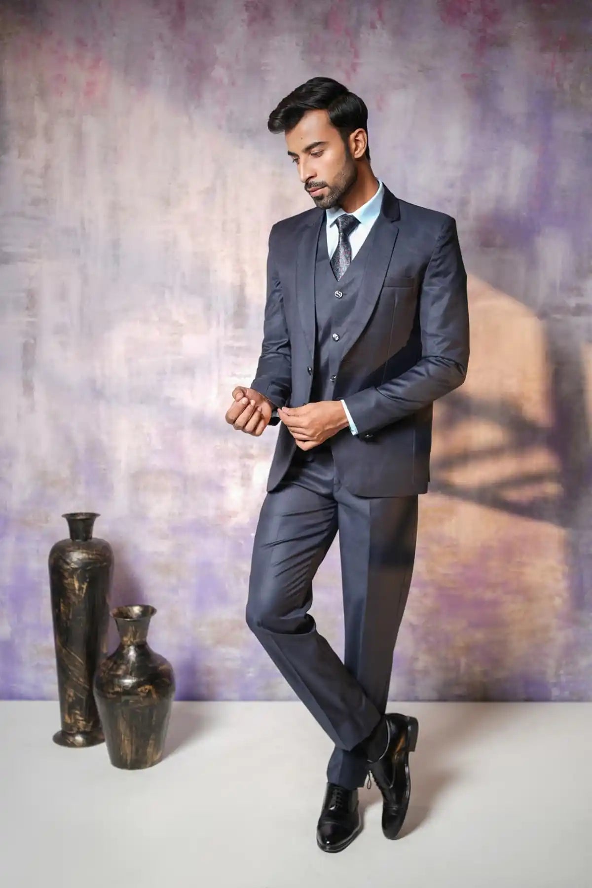 Classic Blue Three-Piece Suit, 3-PC Suit – Kavarsa